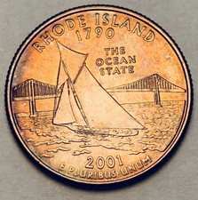2001 Rhode Island Colorized State Quarter (p) for sale online | eBay
