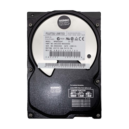FUJITSU HDD HARD DISK IDE PATA 3,5" 3,24GB EIDE COMPUTER FISSO DISCO ...