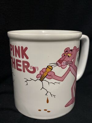 PINK PANTHER Large Ceramic Coffee Mug Cup Japan Royal Orleans Inspector ...