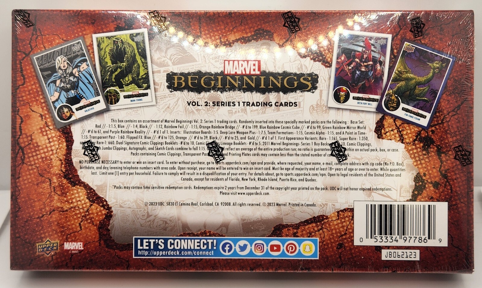 Marvel Beginnings Volume 2 Series 1 Trading Cards Hobby Box (Upper Deck ...