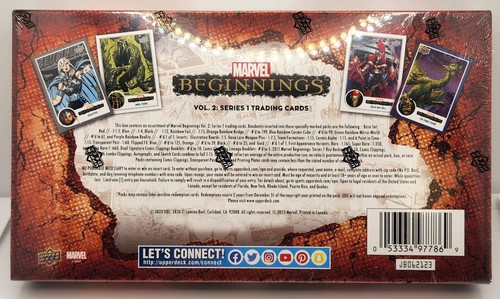 Marvel Beginnings Volume 2 Series 1 Trading Cards Hobby Box (Upper Deck ...