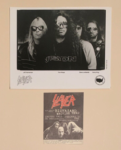 Vintage Slayer Original 8x10 Promo Glossy And Flyer Machine Head ...