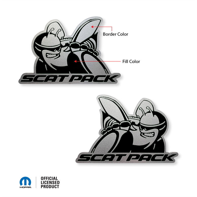 Mopar Licensed Scat Pack Bee Customizable Acrylic Badge Emblem Logo 2PC ...