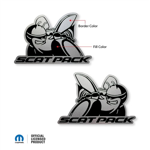 Mopar Licensed Scat Pack Bee Customizable Acrylic Badge Emblem Logo 2PC ...