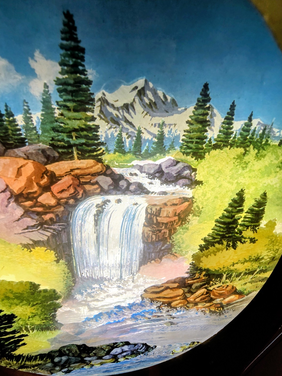 Coors Electric Illuminated Waterfall Scene Vintage With Another Vintage ...