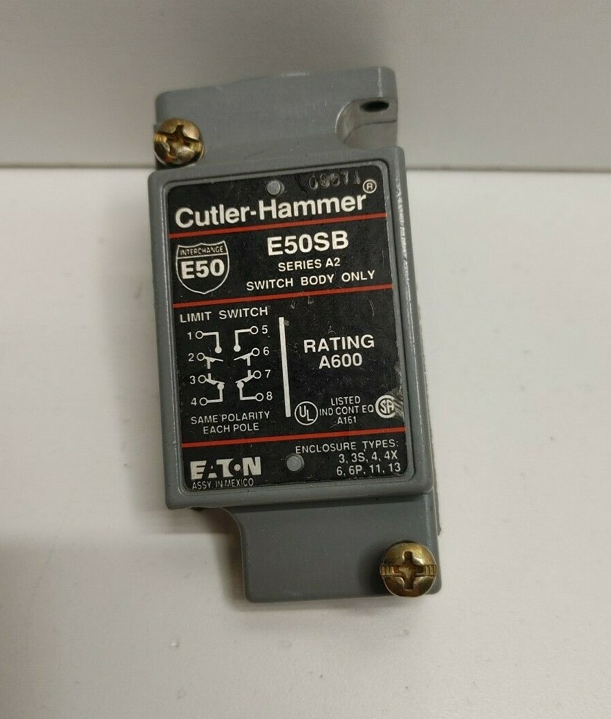 GUARANTEED! CUTLER-HAMMER SER.A2 LIMIT SWITCH PLUG IN 2NO/2NC E50SB | eBay