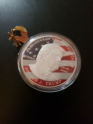 2020 President Donald Trump Inaugural Silver Plated Commemorative Coin ...