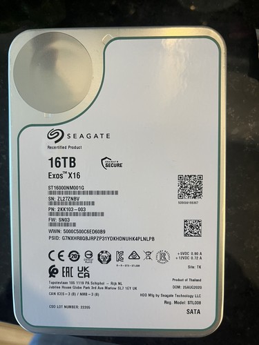 Seagate Exos X16 16TB 512e SAS Hard Disc Drive - (ST16000NM002G) | eBay