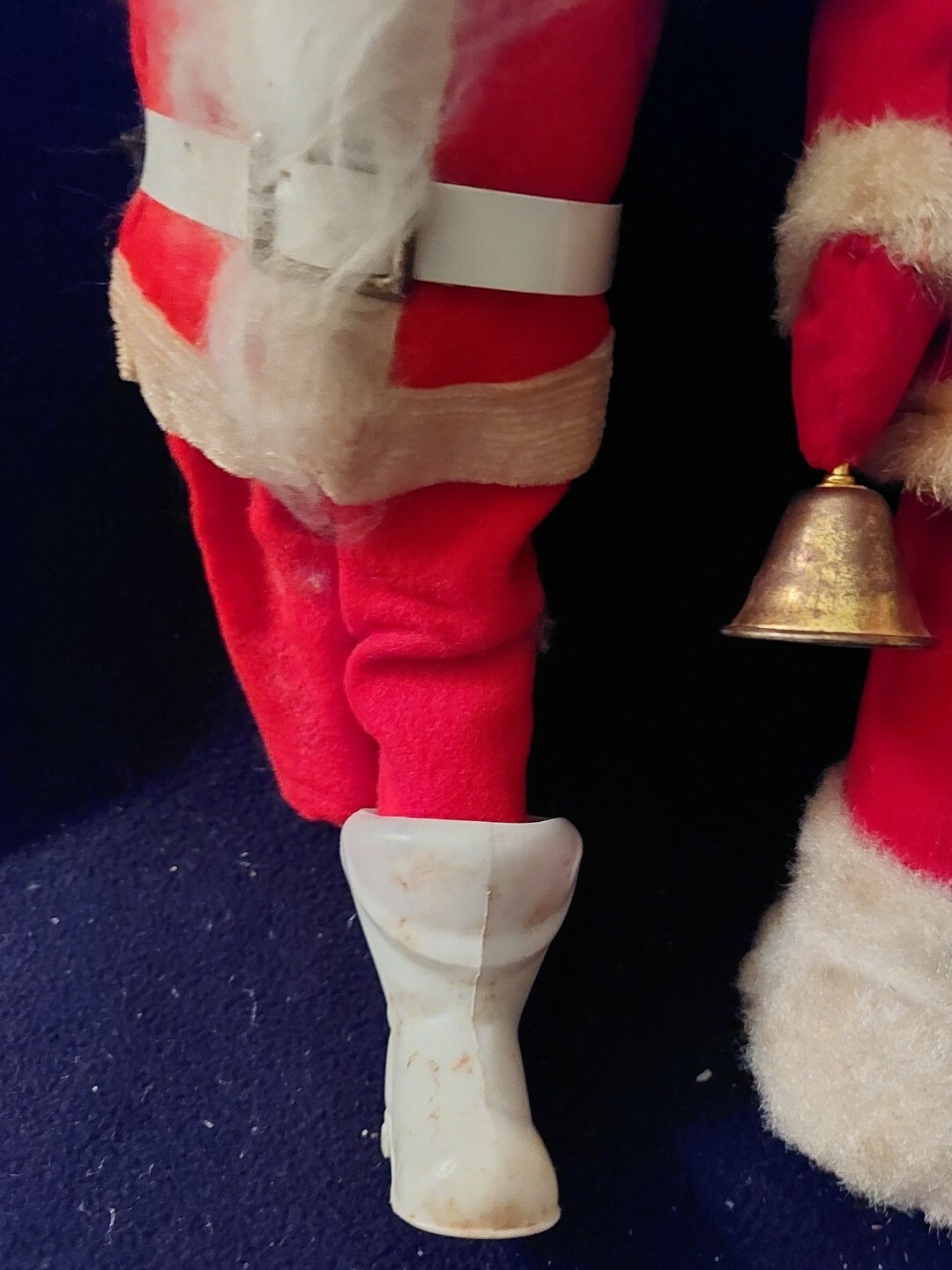 1950'S MECHANICAL SANTA DANCING BELL RINGER RED GLOWING EYES 12 1/2 ...