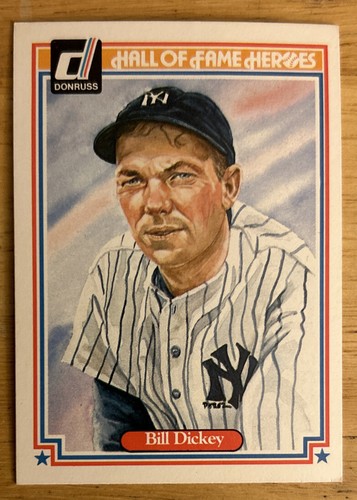 1983 Donruss Hall of Fame Heroes Bill Dickey 26 Yankees Catcher O/C ...