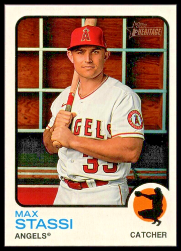 2022 Topps Heritage #410 Max Stassi Los Angeles Angels SP MLB Baseball ...