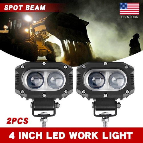 2x 4'' LED Headlight for Caterpillar Skid Steers Excavator Forklift ...
