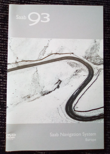 2007 SAAB 93 NAVIGATION SYSTEM DVD BOOKLET EUROPE, IN ORIGINAL CASE ...