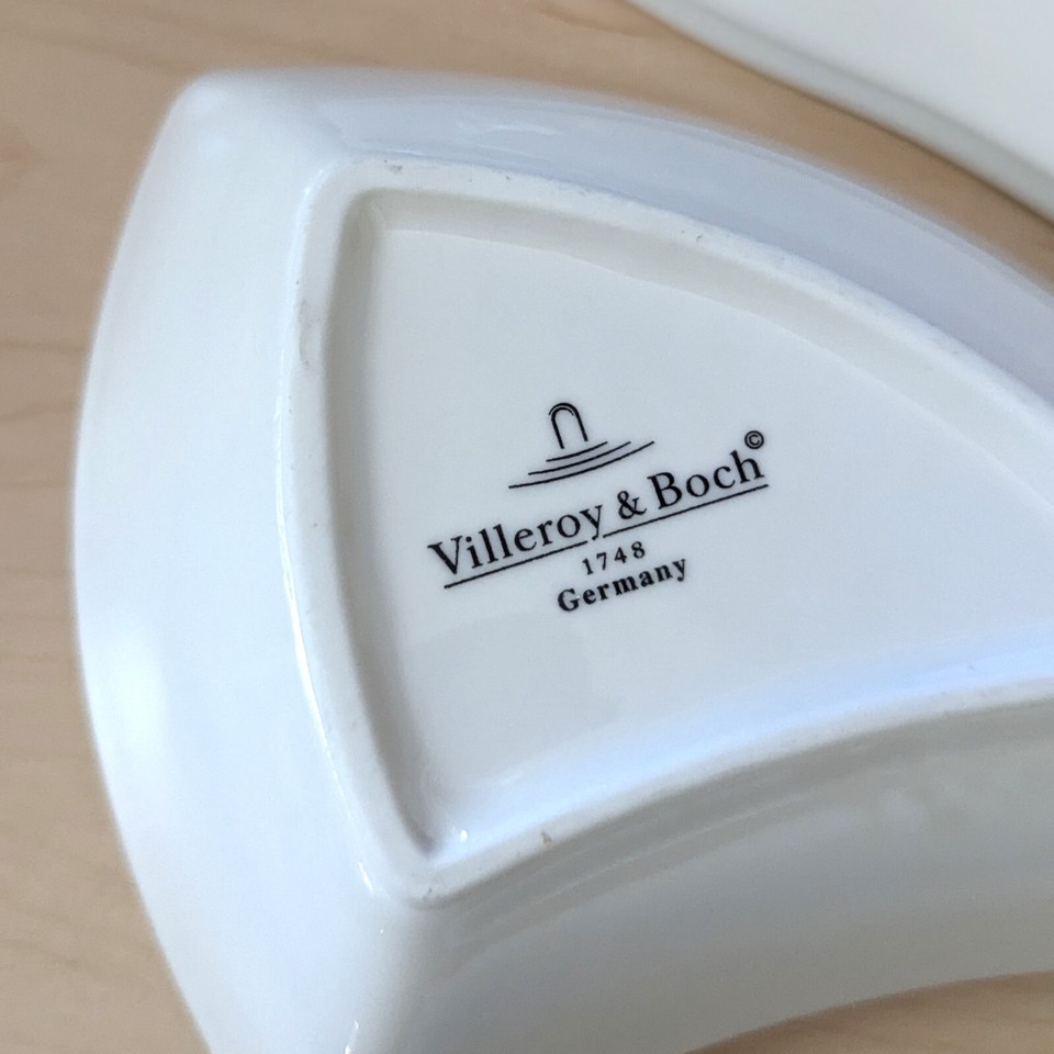 Villeroy & Boch New Wave Set of 4 Dishes, Modern White Porcelain ...