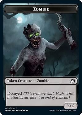 Magic The Gathering Premium Bulk Token Packs (Part 2) - Zombie 2/2 ...