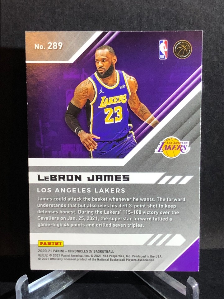 2020-21 Chronicles XR LeBron James PINK #289 Los Angeles Lakers ...