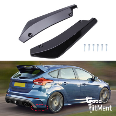For Ford Focus RS Rear Spats Bumper Wrap Angle Diffuser Splitter Canard ...