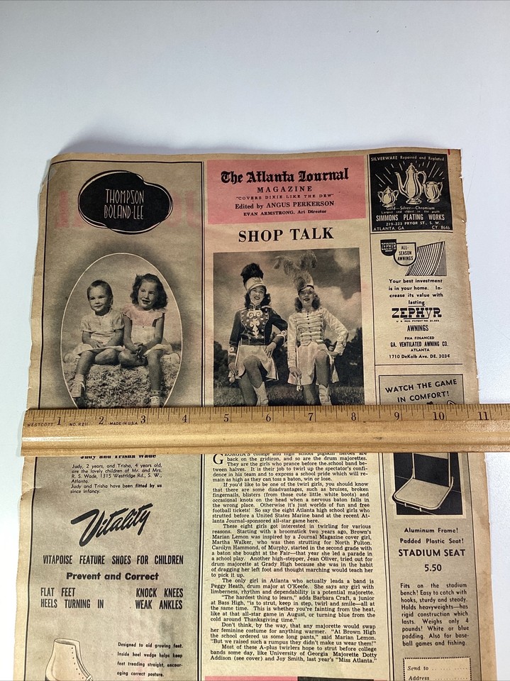 Atlanta GA Print Ad 1948 AJC Peggy Heath Judy Wade Thompson Boland ...