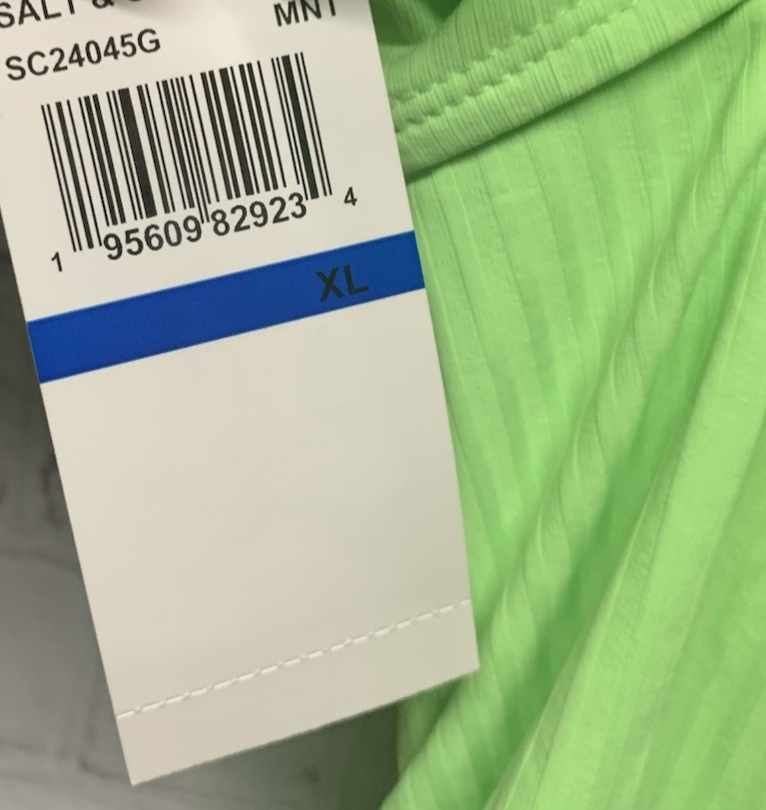 Salt + Cove XL Juniors Adjustable-Cinch Ribbed One Piece Swimsuit Mint ...