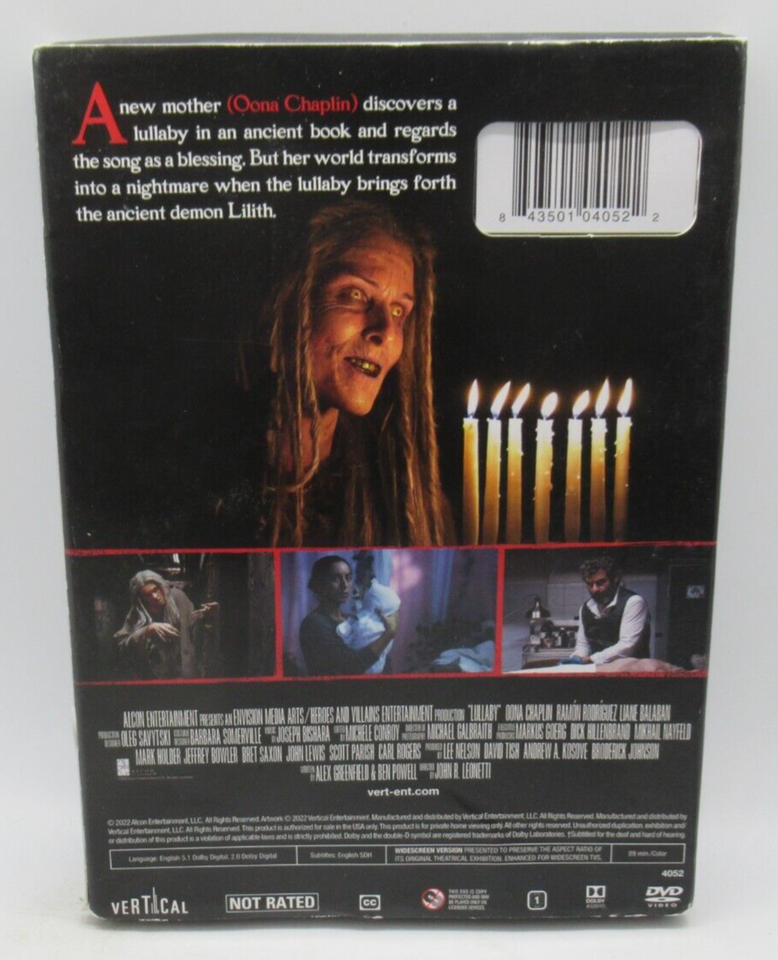 LULLABY DVD MOVIE, DONA CHAPLIN, RAMON RODRIGUEZ, LIANE BALABAN, WS ...