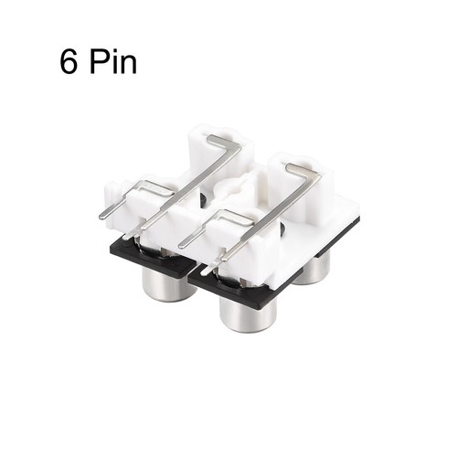 AV Concentric Outlet 4 RCA Female Jack 6-Pin Connector Socket Panel ...