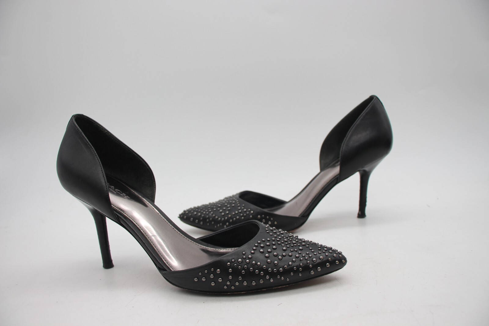 Coach Channing Studded Dress Pump Black Leather Heels… - Gem