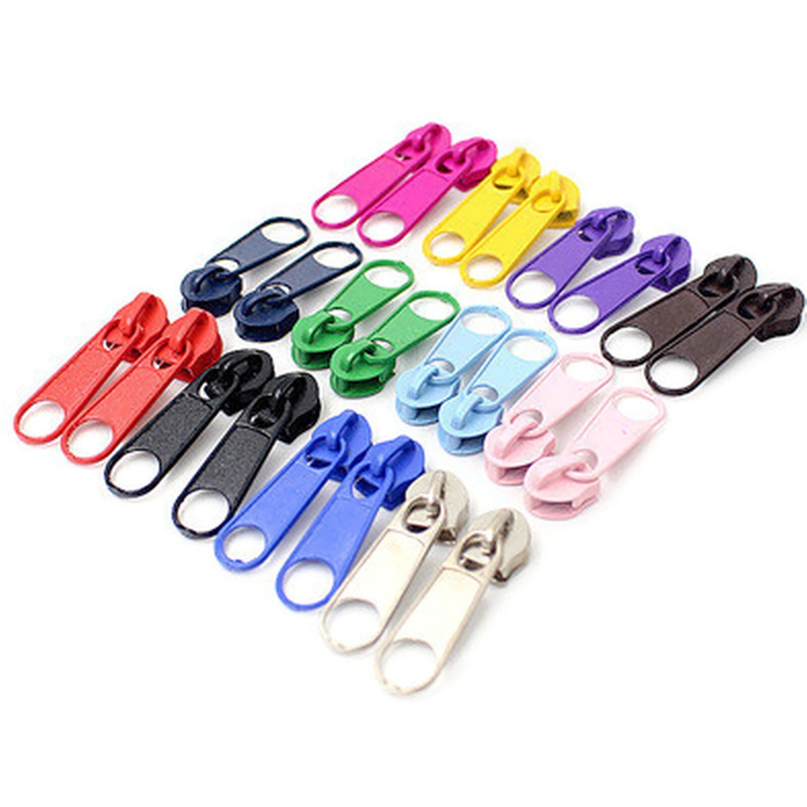 No3 Zip slides, pulls, #3 fastenings for continuous nylon coil zipper ...