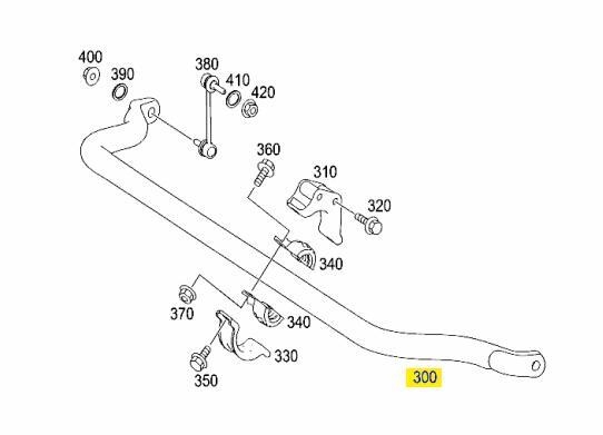 MERCEDES-BENZ M-CLASS (W164) Stabilizer front 2007 A1643231265 for sale ...