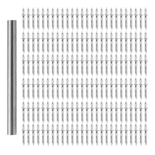 100Pcs New Double-Head Seamless Installation Nail With Sleeve Metal ...