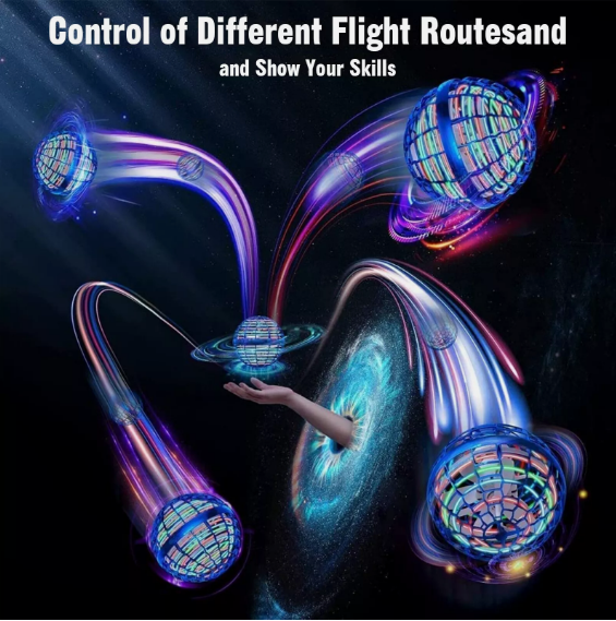 Flying Orb Ball Toys Hand Controlled RGB Light Magic Hover Boomerang ...