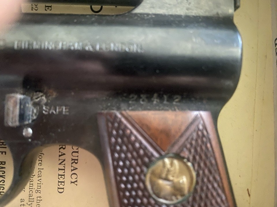 1925 Webley Mark II Air Pistol Target Model W/ Original .22 Pellets ...