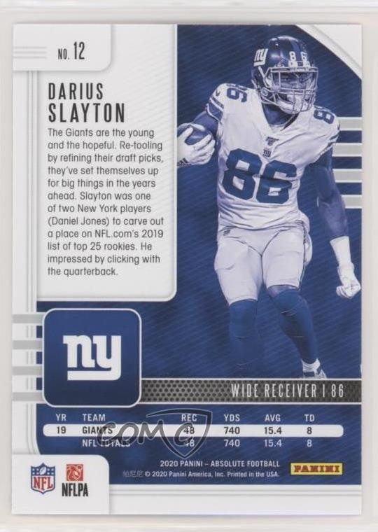 2020 Panini Absolute Darius Slayton #12 | eBay