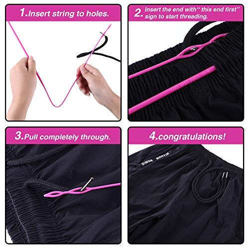 Drawstring Cords Replacement Drawstrings with Easy Threader for Black ...