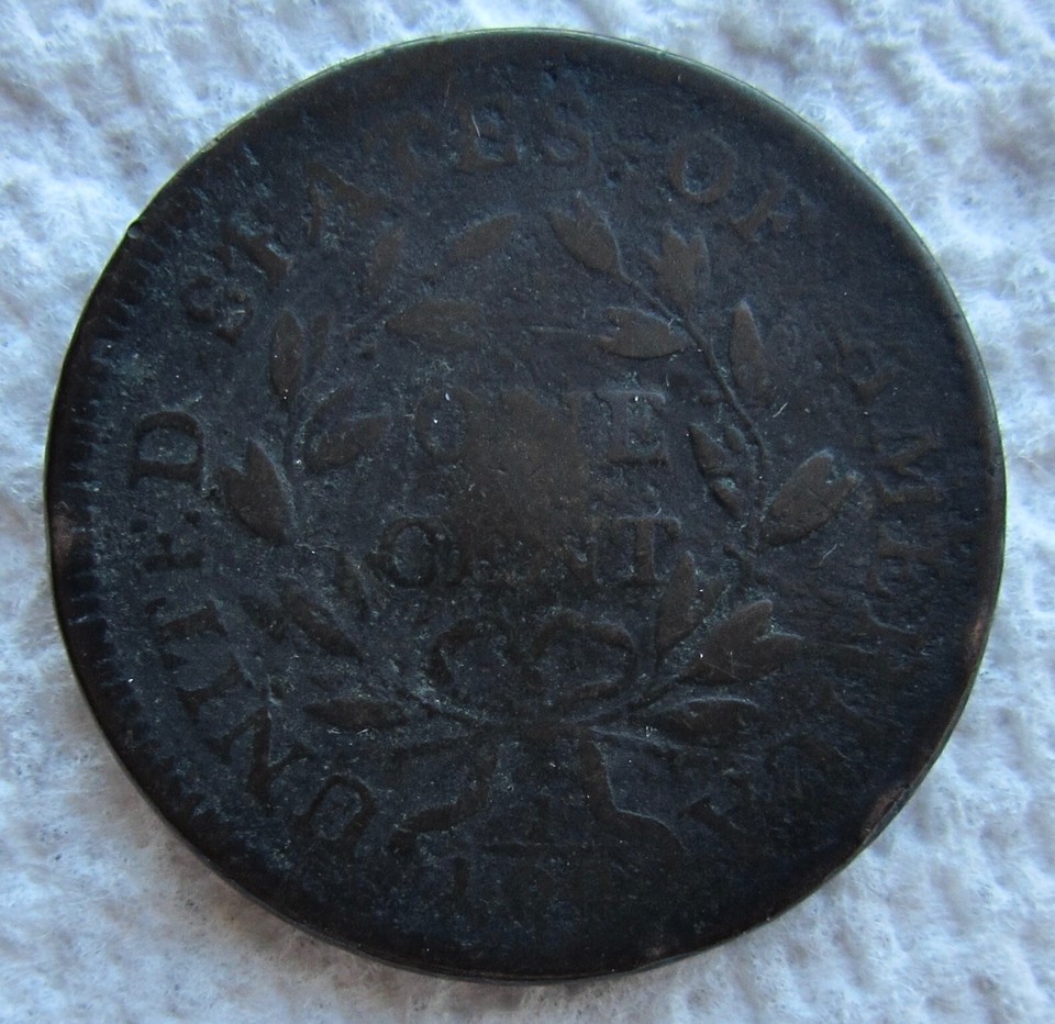 1798 1C BN Draped Bust Large Cent Rare Key Date Fine Damaged Corroded ...