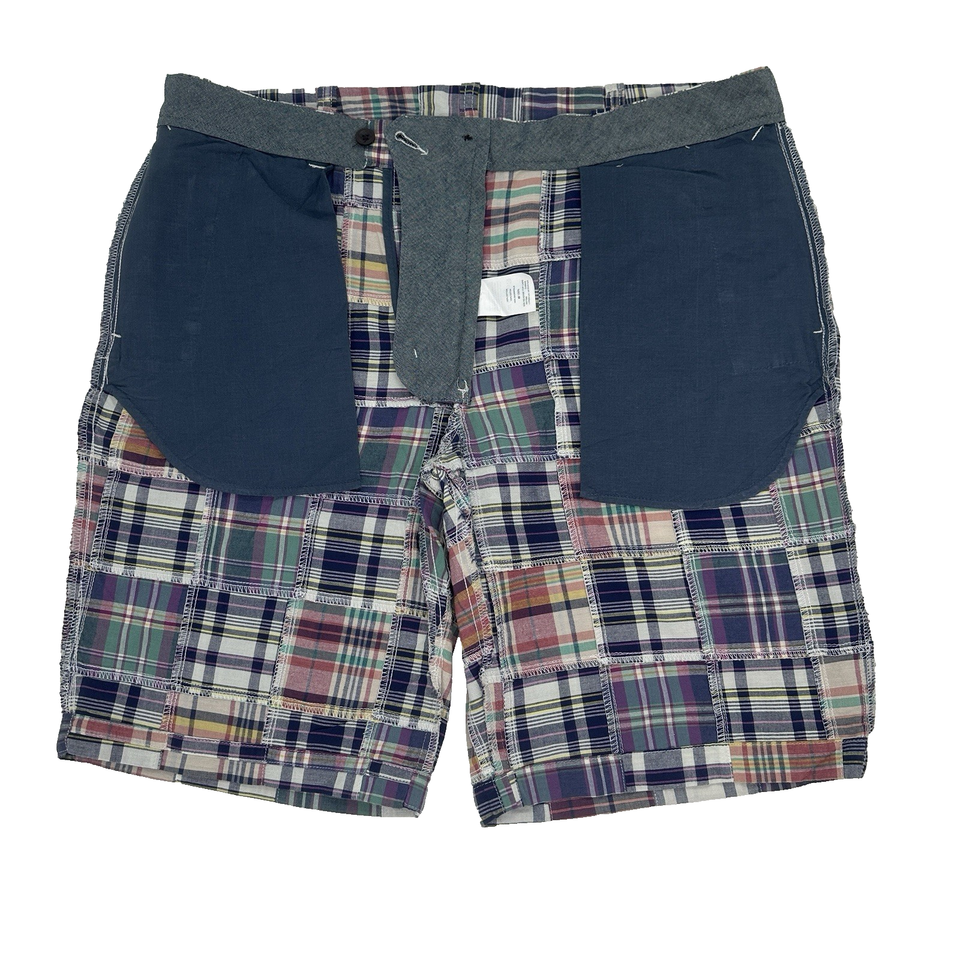 J. Crew Plaid Short Mens Sz 36 Multi Color Plaid patchwork Cotton ...