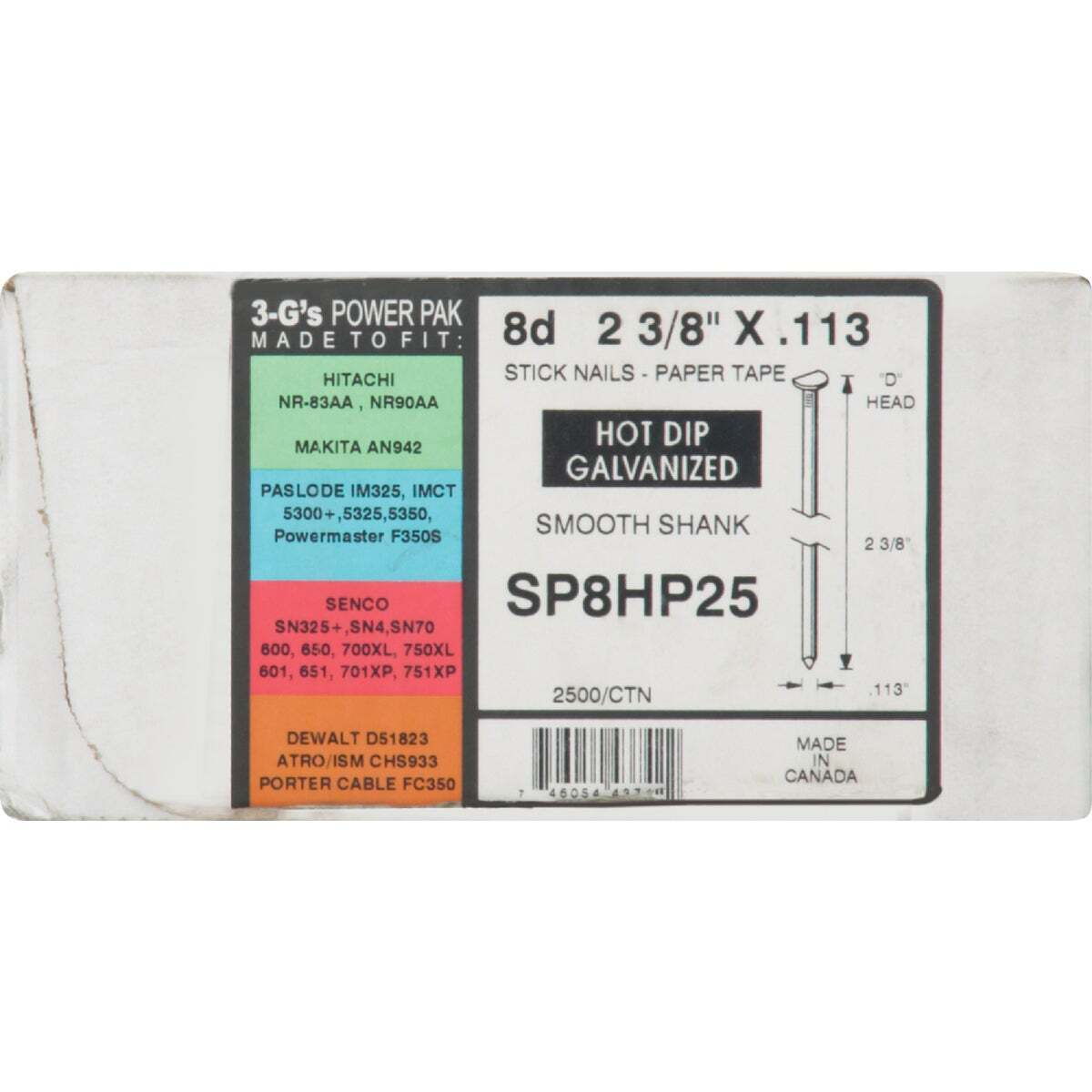 Grip-Rite GRSP8DHG Stick Nails - 2500 Pack for sale online | eBay