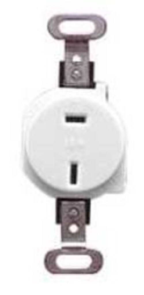 Clipsal FLUSH MOUNT SINGLE SOCKET 94x42x23mm 15A 32V 2-Pin BLACK *Aust ...