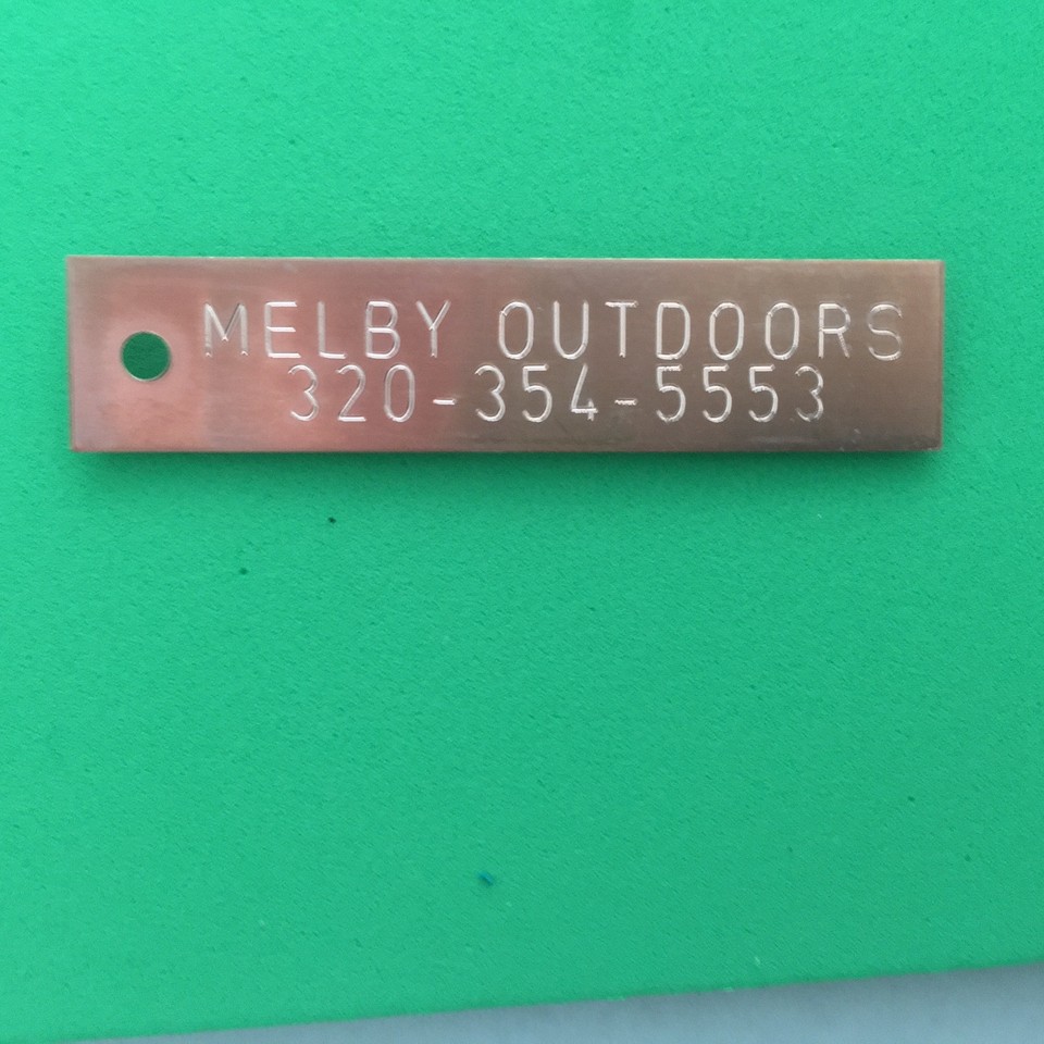 QTY 100-ENGRAVED COPPER TRAP TAGS/TRAPPING SUPPLIES/TRAP/ANIMAL TRAP ID ...