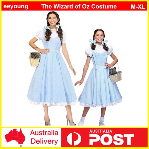 Girls Women Classic The Wizard of Oz Dorothy Cosplay Costume Dress Book ...