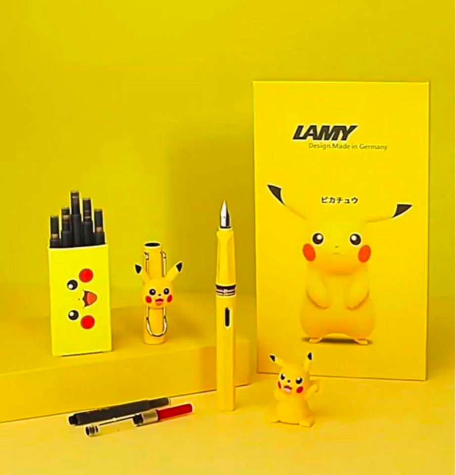 LAMY x Pikachu Fountain Pen Safari Special Set Pokemon Limited Edition ...