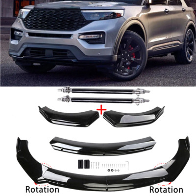 Front Bumper Lip Part Accessories Splitter Spoiler For Ford Explorer ST ...