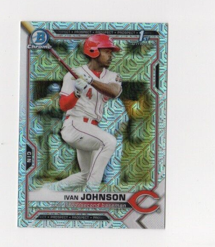 2021 Bowman Chrome Ivan Johnson #BCP-149 Mojo 1st Bowman Cincinnati ...