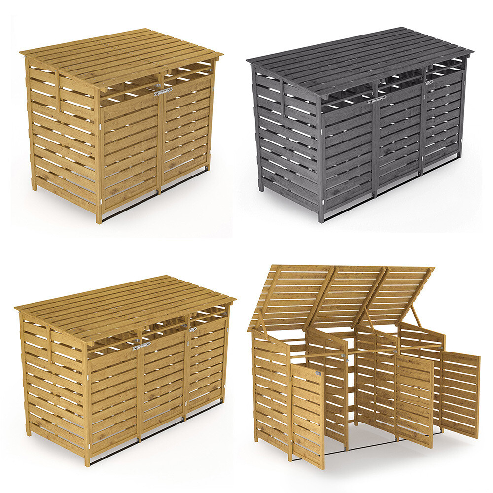 Wood Outdoor Garbage Shed