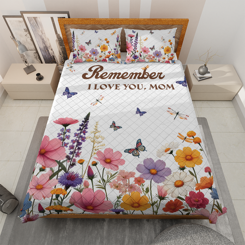 Remember I Love You Quilt Bedding Set, Mother's Day Gift from Kids ...
