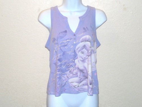 The Wonderful World of Disney Tinkerbell Tank Top T-Shirt Purpe Juniors ...
