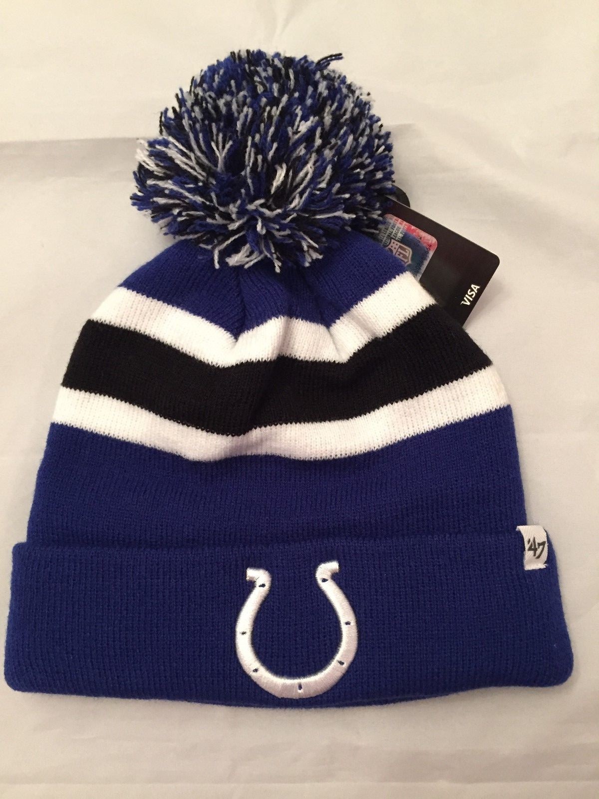 Indianapolis Colts NEW Youth Cuffed Winter Hat w Pom . NFL Football Cap ...