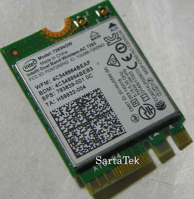 New HP OEM P/N 793839-001 Dual Band Wireless-AC 7265 7265NGW abgn+ac BT ...