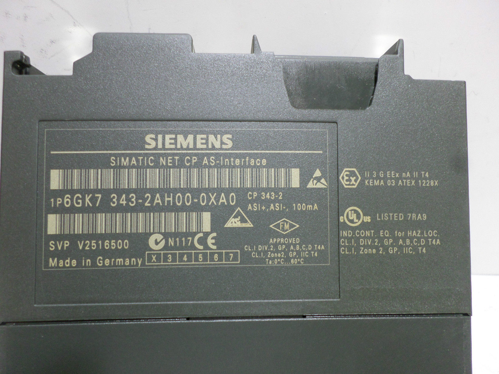 SIEMENS S7-300 COMMUNICATION MODULE CP343-2 AS-INTERFACE -- 6GK7-343 ...