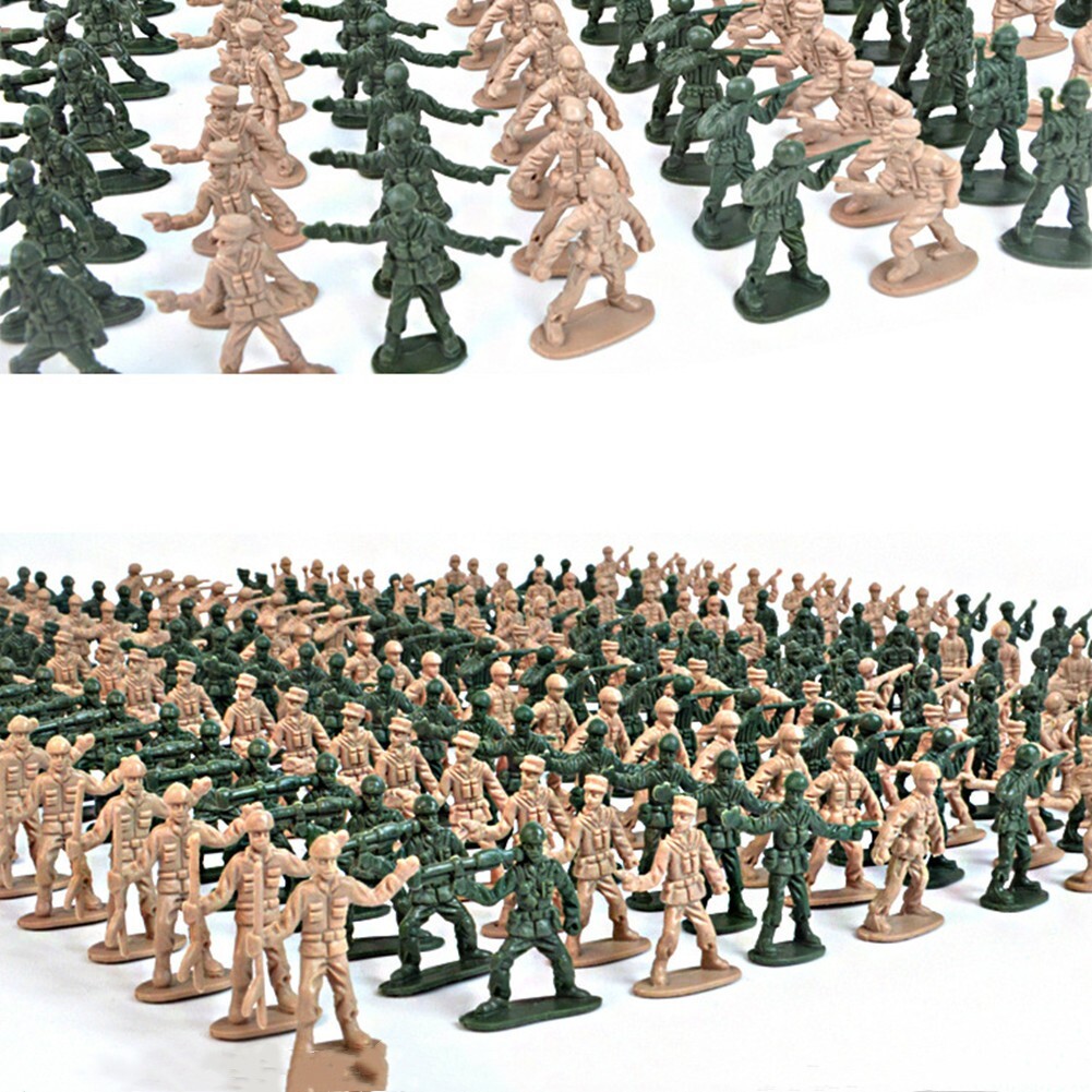 Military Soldiers Character Model Kids Plastic Playset Sandbox Soldiers ...