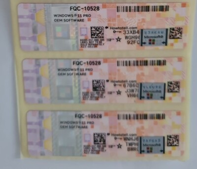 Windows 11 Pro Key OEM Lizenz Aufkleber COA Sticker Dauerlizenz | eBay.de